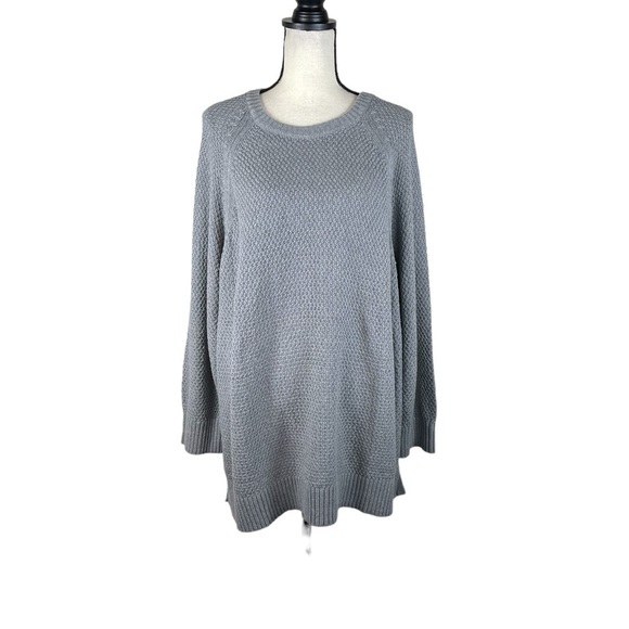 Old Navy | Sweaters | Old Navy Grey Waffle Textured Knit Sweater Xxl ...